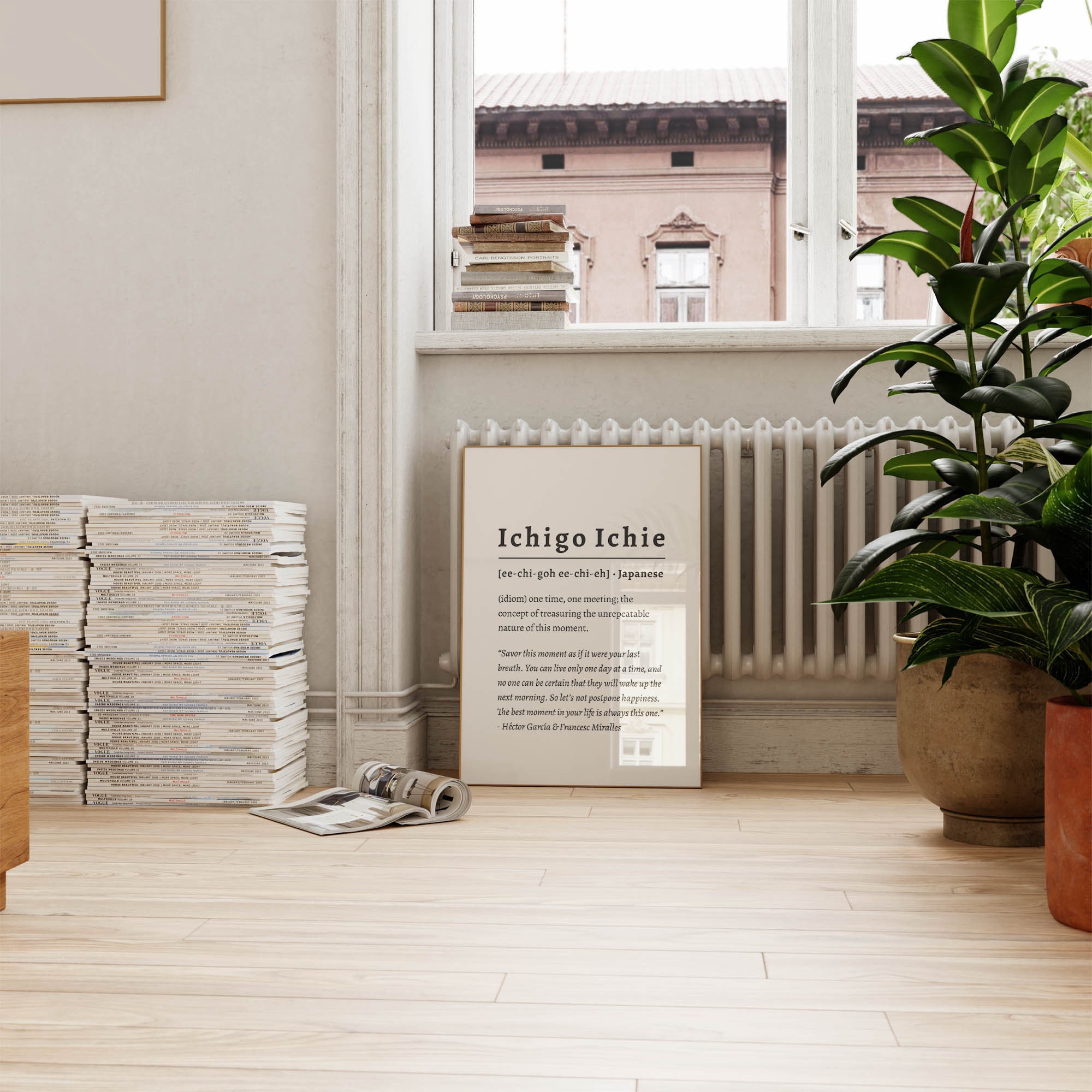 Ichigo Ichie Typography Poster | Japanese Inspirational Quote Art Print ...