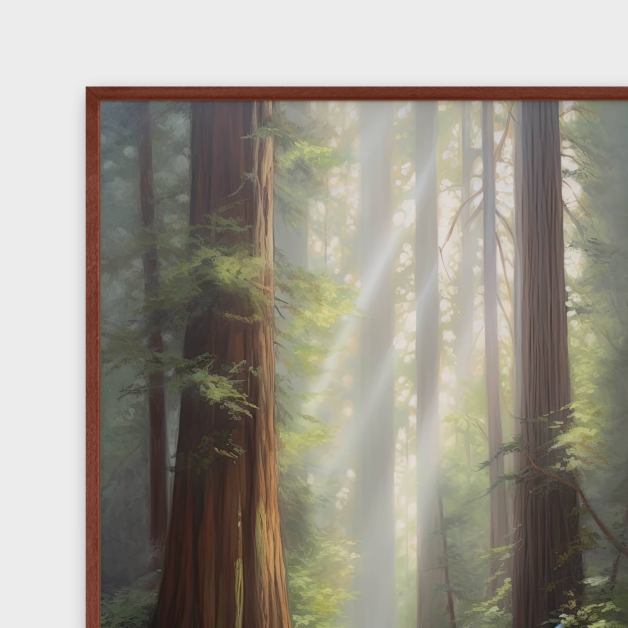 Redwoods Painting | Redwood Forest Wall Decor | Redwood Grove Art Print ...