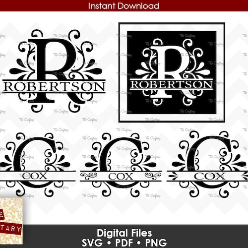 Split Letter Svg Letter Monogram Svg Split Letter Monogram | Etsy Canada