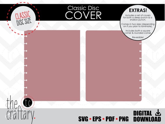 DIY Classic Disc Bound Planner Cover Template Notebook - Etsy