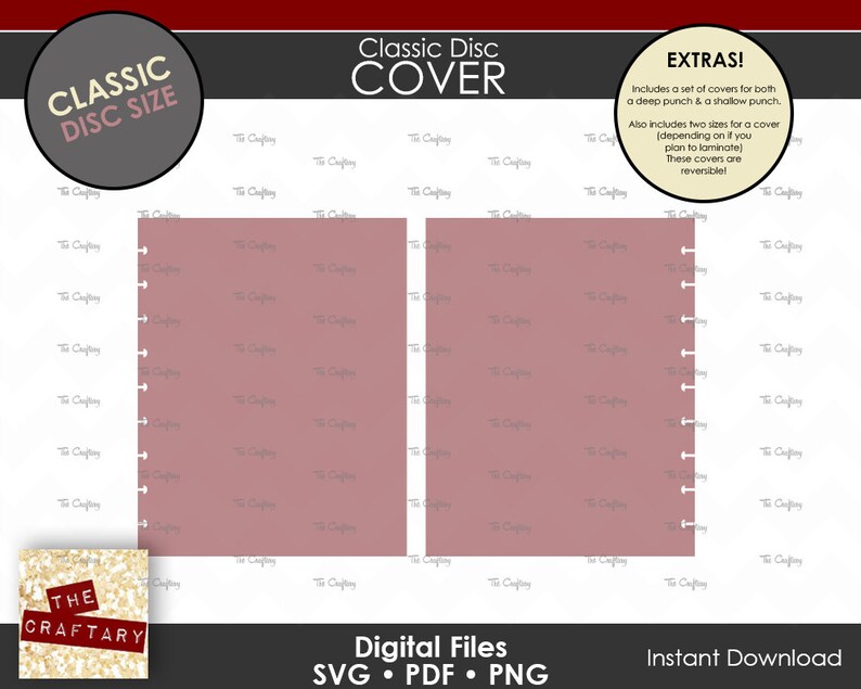 DIY Classic Disc Bound Planner Cover Template Notebook | Etsy