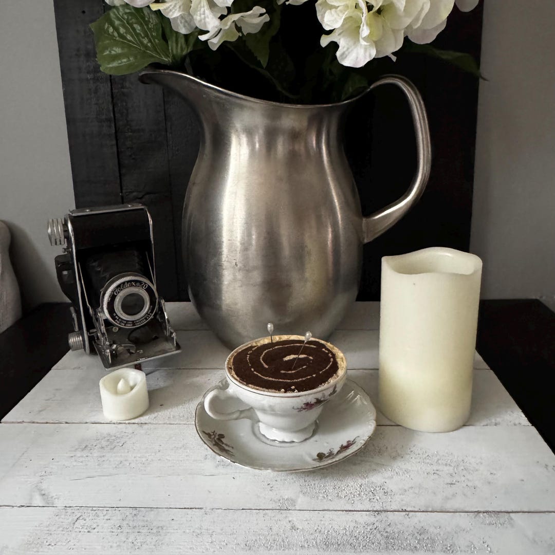 Upcycled Coffee Cup & Saucer Pin Cusion | Unique Sewing Tools - Etsy