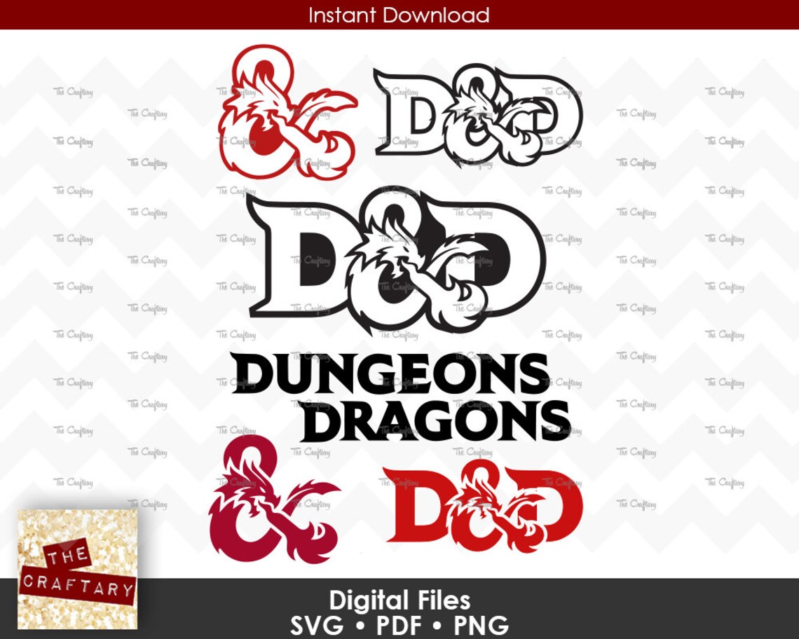 Dungeons and Dragons D&D D20 SVG Files - Etsy
