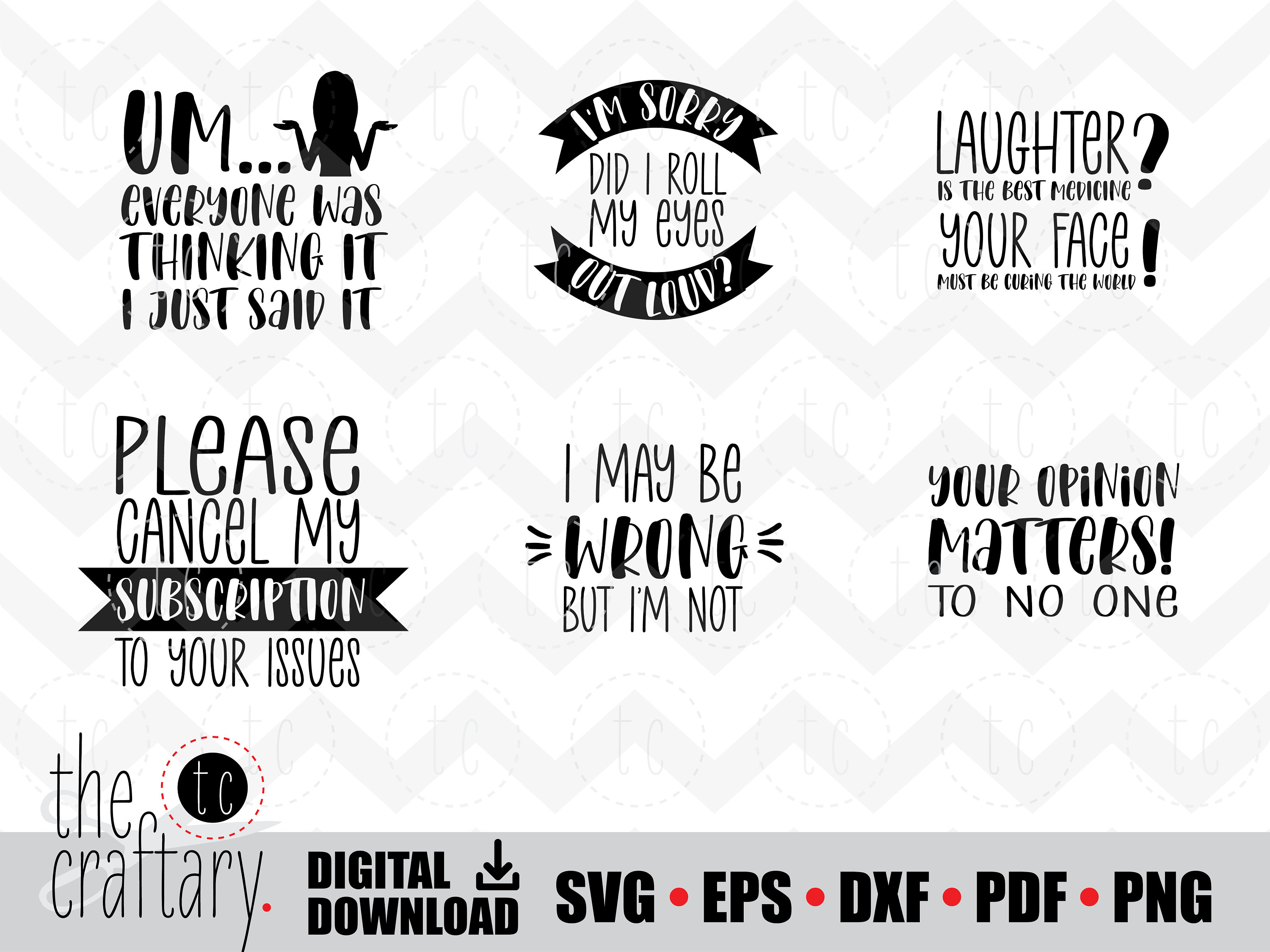 30 Sarcastic Sayings Quotes Funny Bundle svg eps dxf | Etsy