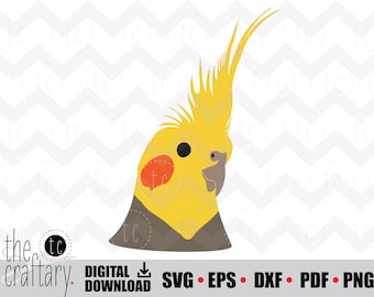 Cockatiel Bird Design Svg Png Dxf Eps Pdf Vector Graphic Cut File Laser ...
