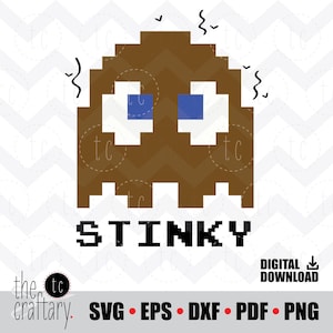 Pac Man Stinky | Ghost Funny | Svg • Eps • Dxf • Pdf • Png - Etsy