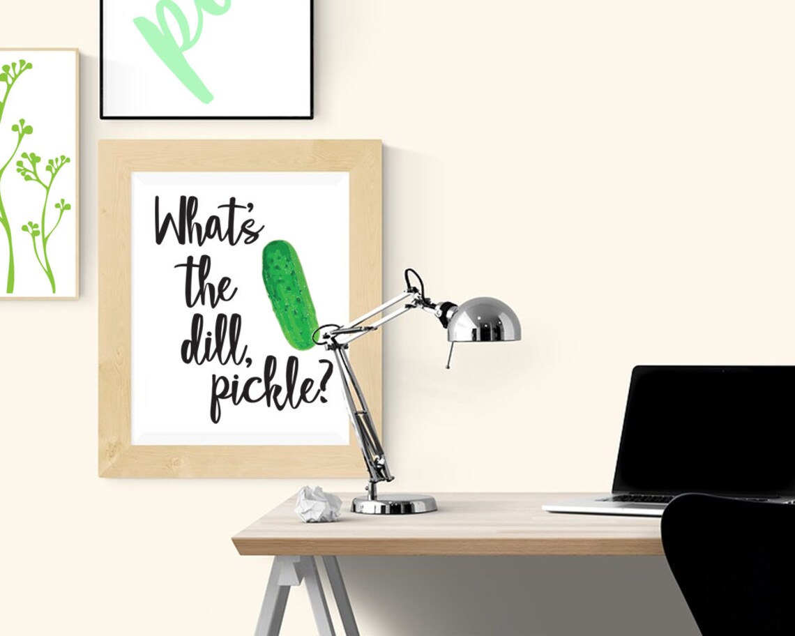Printable Wall Art What's the Dill Pickle PDF PNG - Etsy