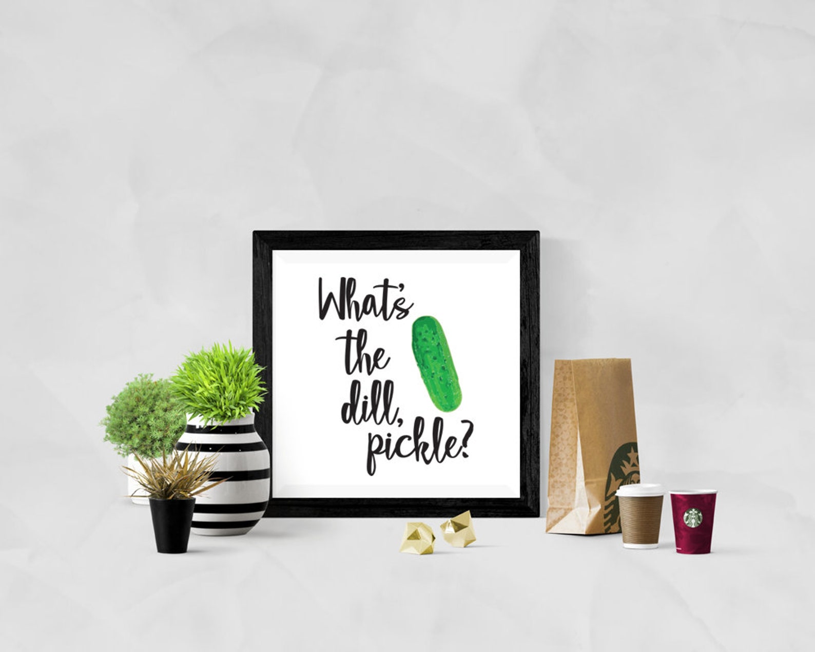 Printable Wall Art What's the Dill Pickle PDF PNG - Etsy