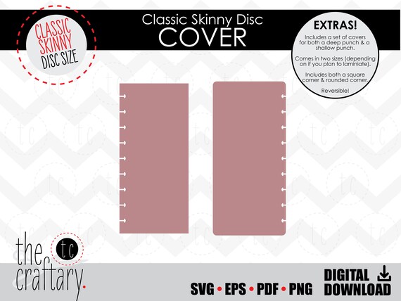 DIY Classic Skinny Disc Bound Planner Cover Template | Etsy