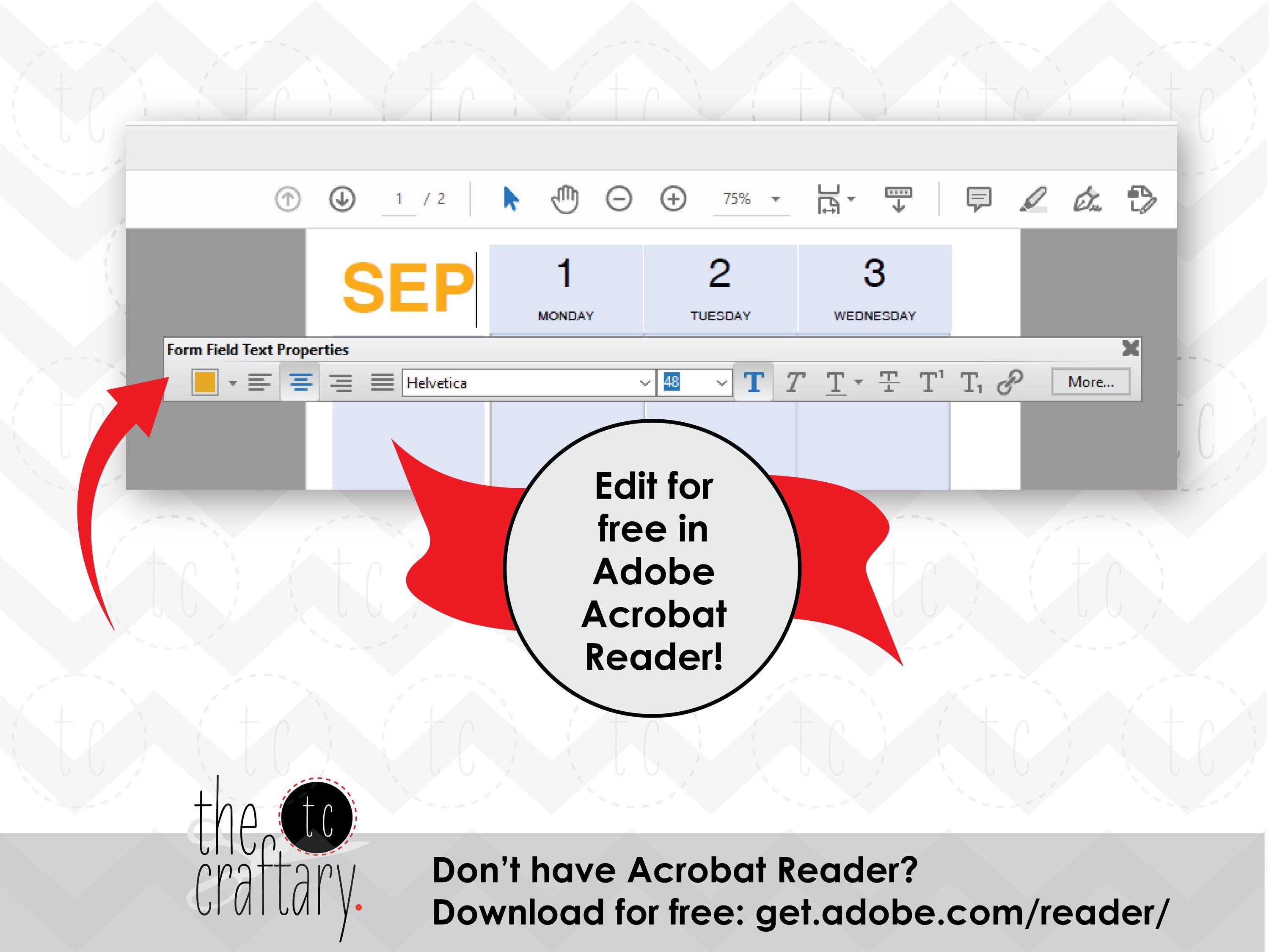 EDITABLE Weekly (horizontal Lined Split Style) Letter/big Calendar ...