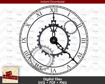 Clock Face Alarm Steampunk Steam Punk Time SVG File | Etsy