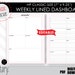 EDITABLE Weekly color Block Style Classic Calendar Pages - Etsy