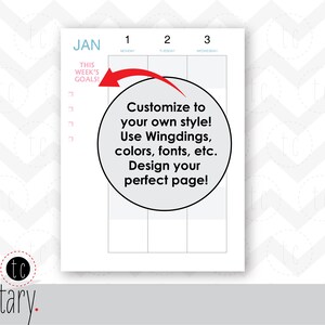 EDITABLE Weekly (color Block Style) Classic Calendar Pages Template ...