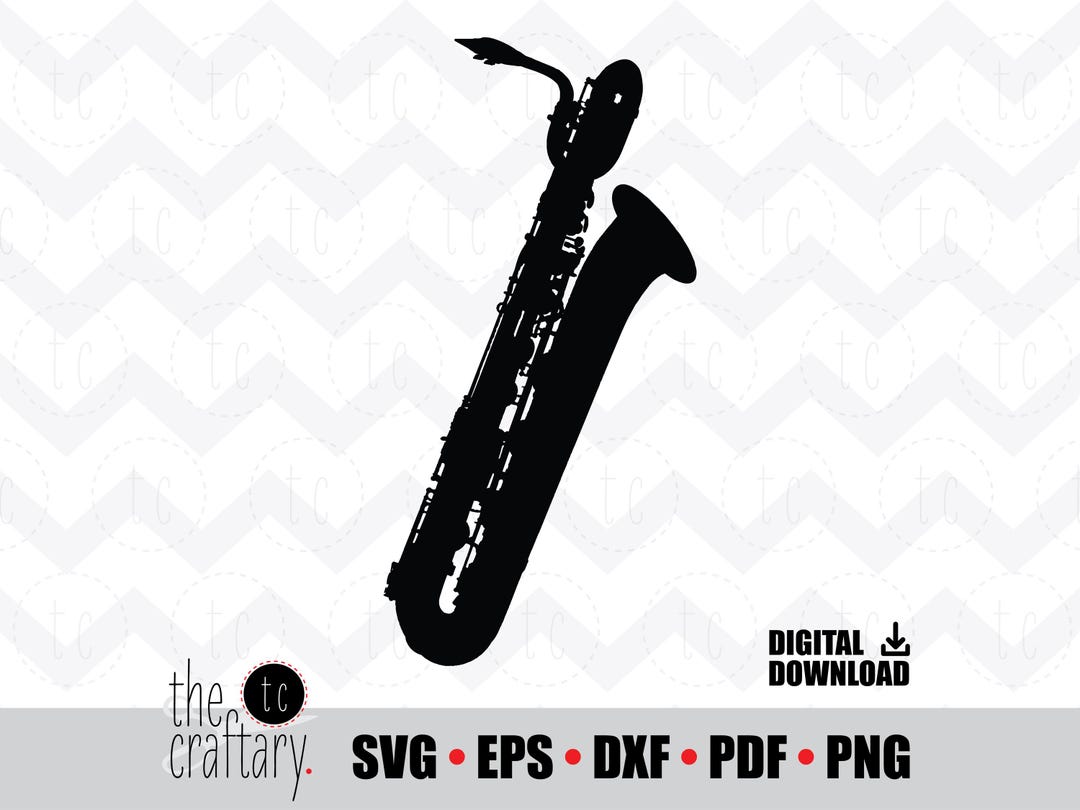 Bari Saxophone | Baritone | Sax | Music | Band | Jazz | Svg • Eps • Dxf ...