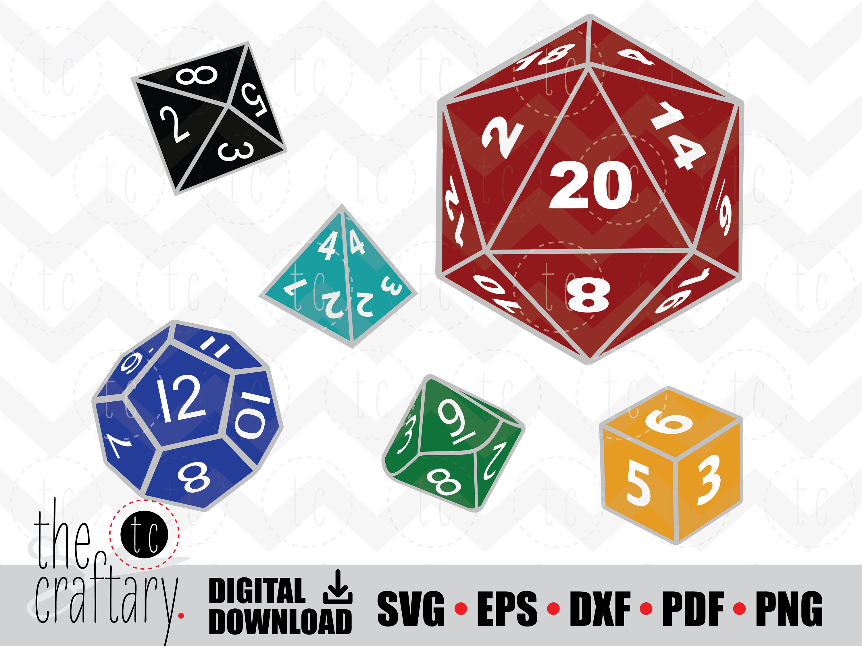 Game Dice Dungeons and Dragons D&D D20 Polyhedral | Etsy