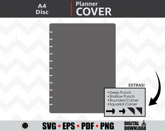 DIY Planner Cover Disc Bound, Notebook Planner Cover, Cover Template ...