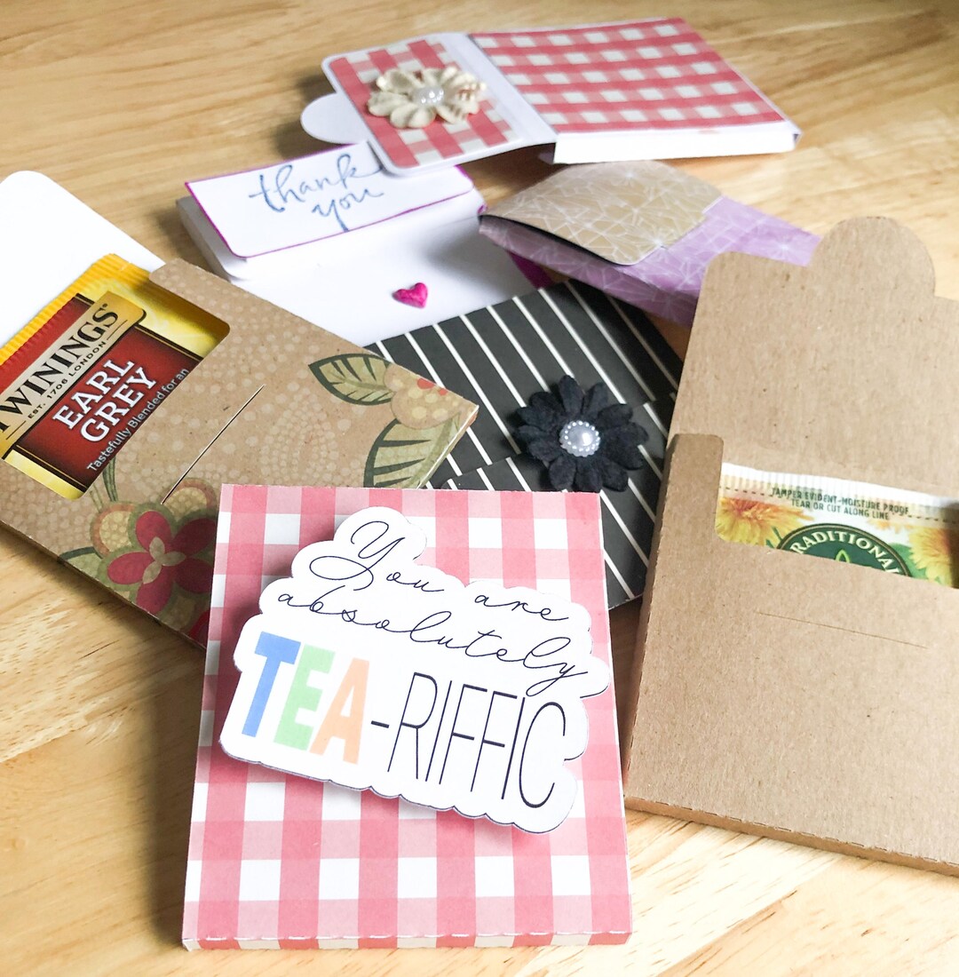 Tea Bag Template Holder Folder Envelope & Sentiments | Party Favor ...