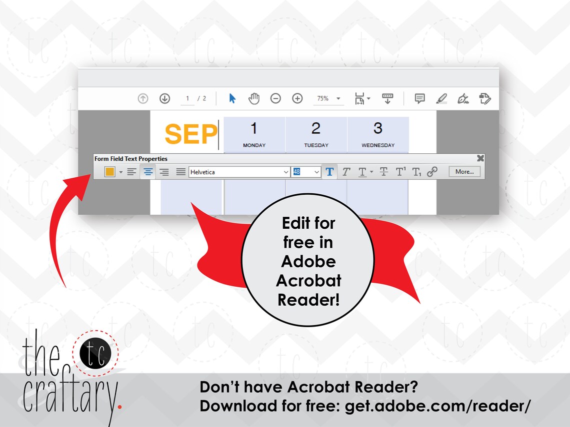 EDITABLE Weekly color Block Style Classic Calendar Pages - Etsy