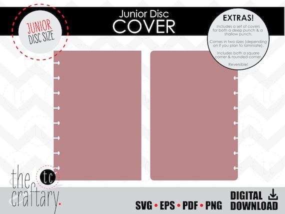 DIY Junior Disc Bound Planner Cover Template Notebook - Etsy