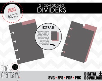 DIY 5 Top-tabbed Mini Disc Bound Planner Dividers Notebook Calendar ...