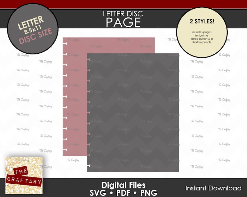 DIY Letter 8.5x11 Big Disc Bound Planner Page Template | Etsy