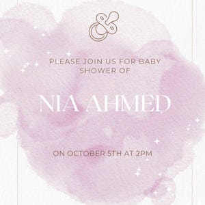 Muslim Baby Shower Invitation | Islamic Baby Shower Template | Editable ...