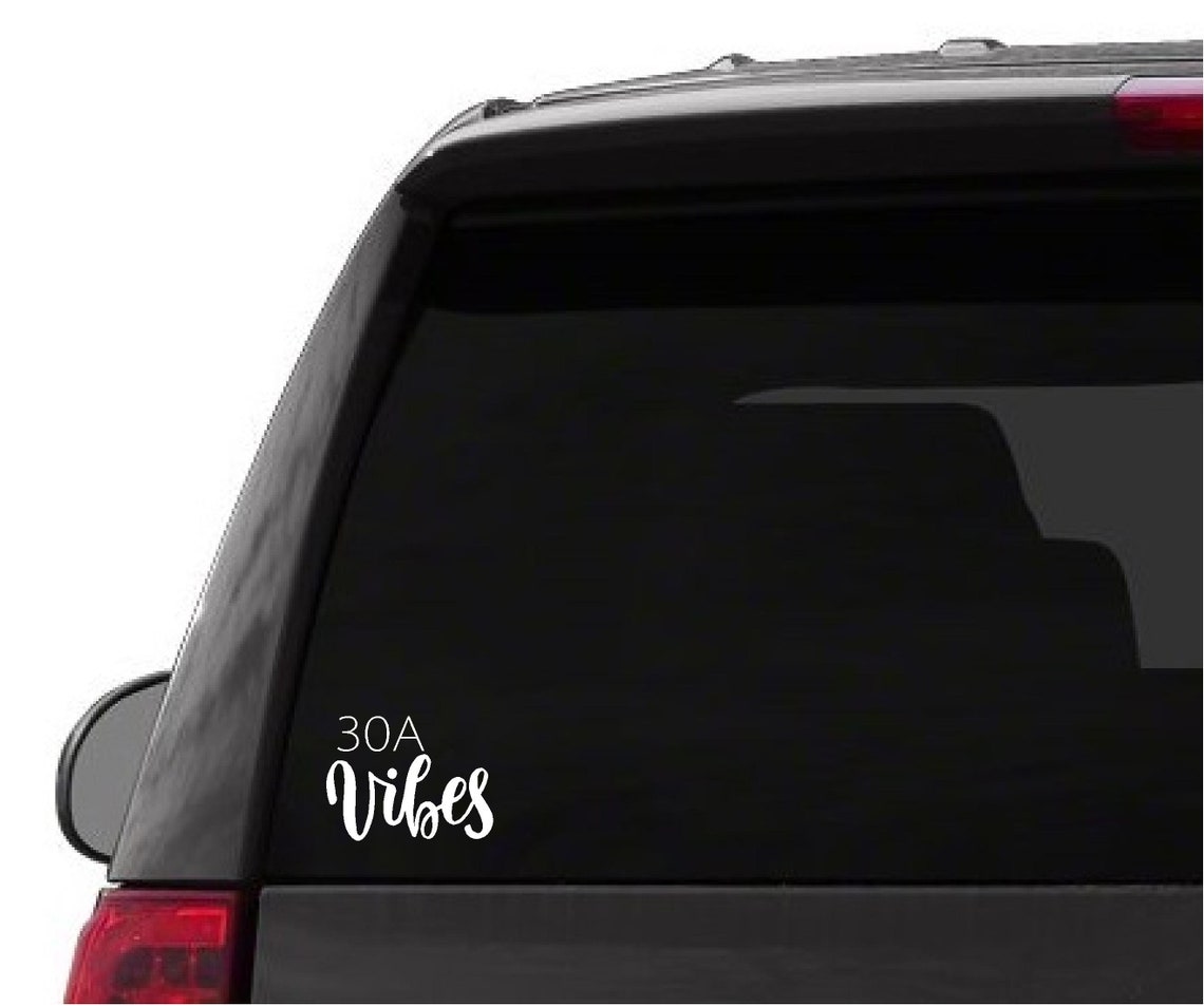 Car Truck Sticker Decal - 30A VIBES SIMPLE Beach Florida Highway ...