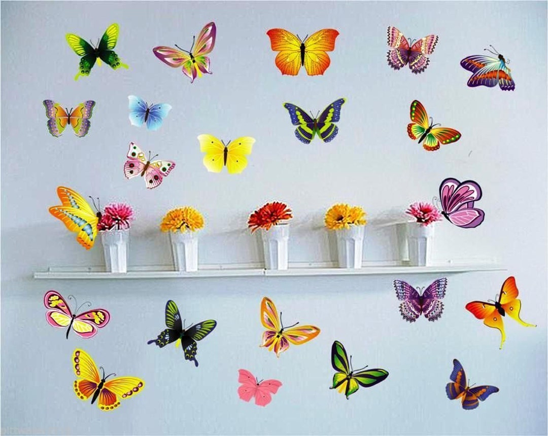 Butterfly Wall Stickers PEEL and STICK Cute Quotes Wall Art Wall ...