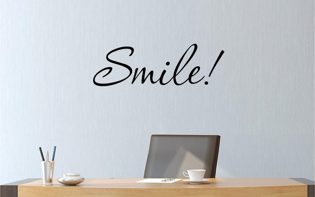 Smile Wall Decor Wall Art Wall Sayings Vinyl Letters Stickers Decals - Etsy