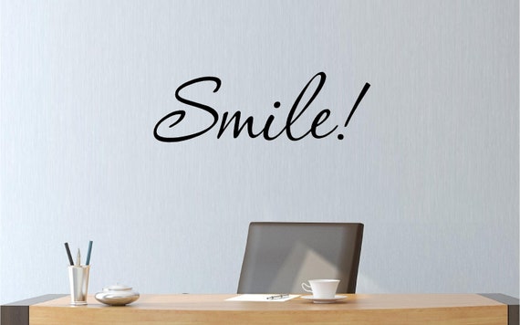 Smile Wall Decor Wall Art Wall Sayings Vinyl Letters Stickers | Etsy