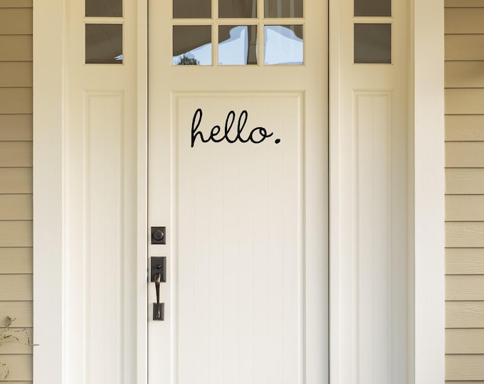 Front Door Sticker HOLA Cute Vinyl Front Door Decal Home - Etsy