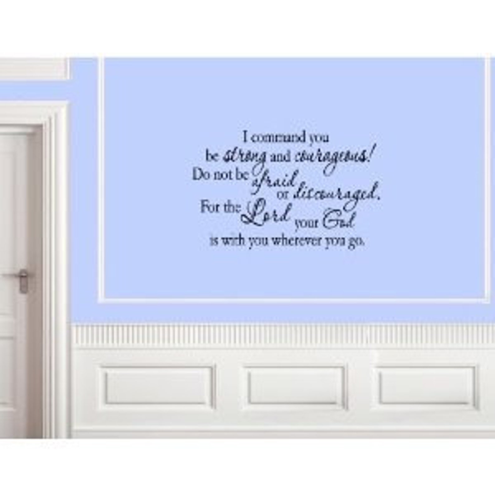 I Command You Be Strong and Courageous Wall Art - Etsy