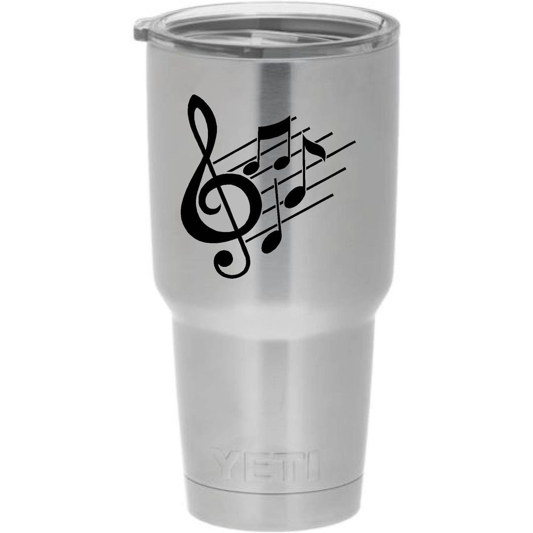 Yeti Sticker Decal - Music Notes - Inspirational Quotes Funny Cool ...