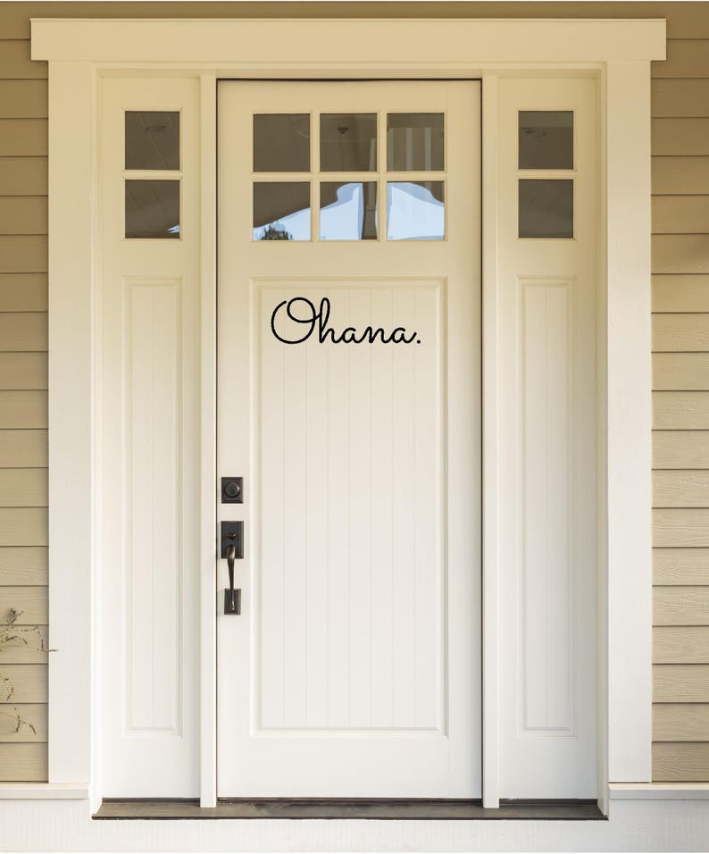 Front Door Sticker OHANA Cute Vinyl Front Door Decal Home - Etsy