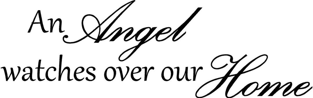 An Angel Watches Over Our Home Wall Art Wall Sayings - Etsy