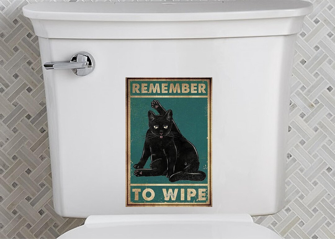 Remember to Wipe Sticker Decorations Wall Art Wall Sayings Vinyl ...
