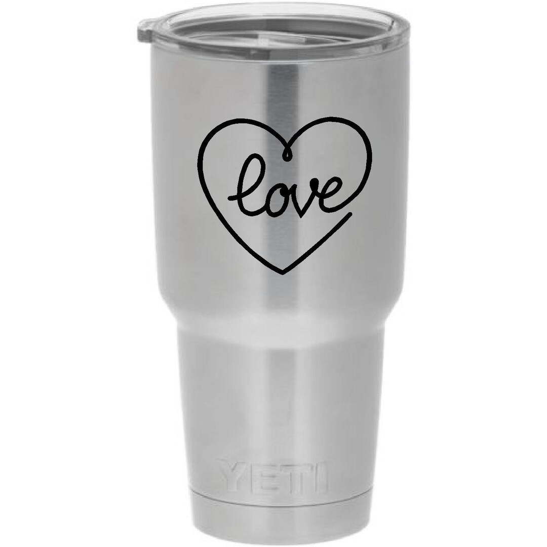 Yeti Sticker Decal - Love Heart - Funny Cool Skins - Etsy