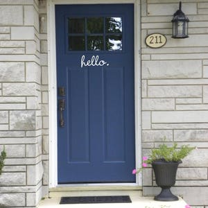 Front Door Sticker - HELLO - Cute Vinyl Front Door Decal Home ...