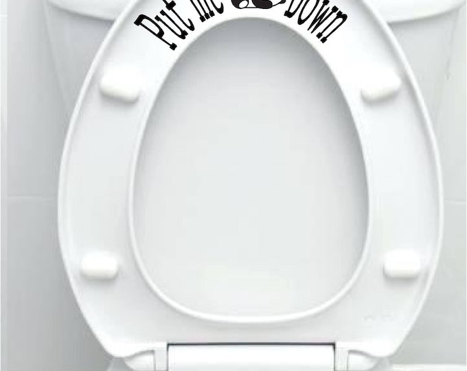 Put Me Down Good Job SET Bathroom Toilet Seat Cover Sticker - Etsy
