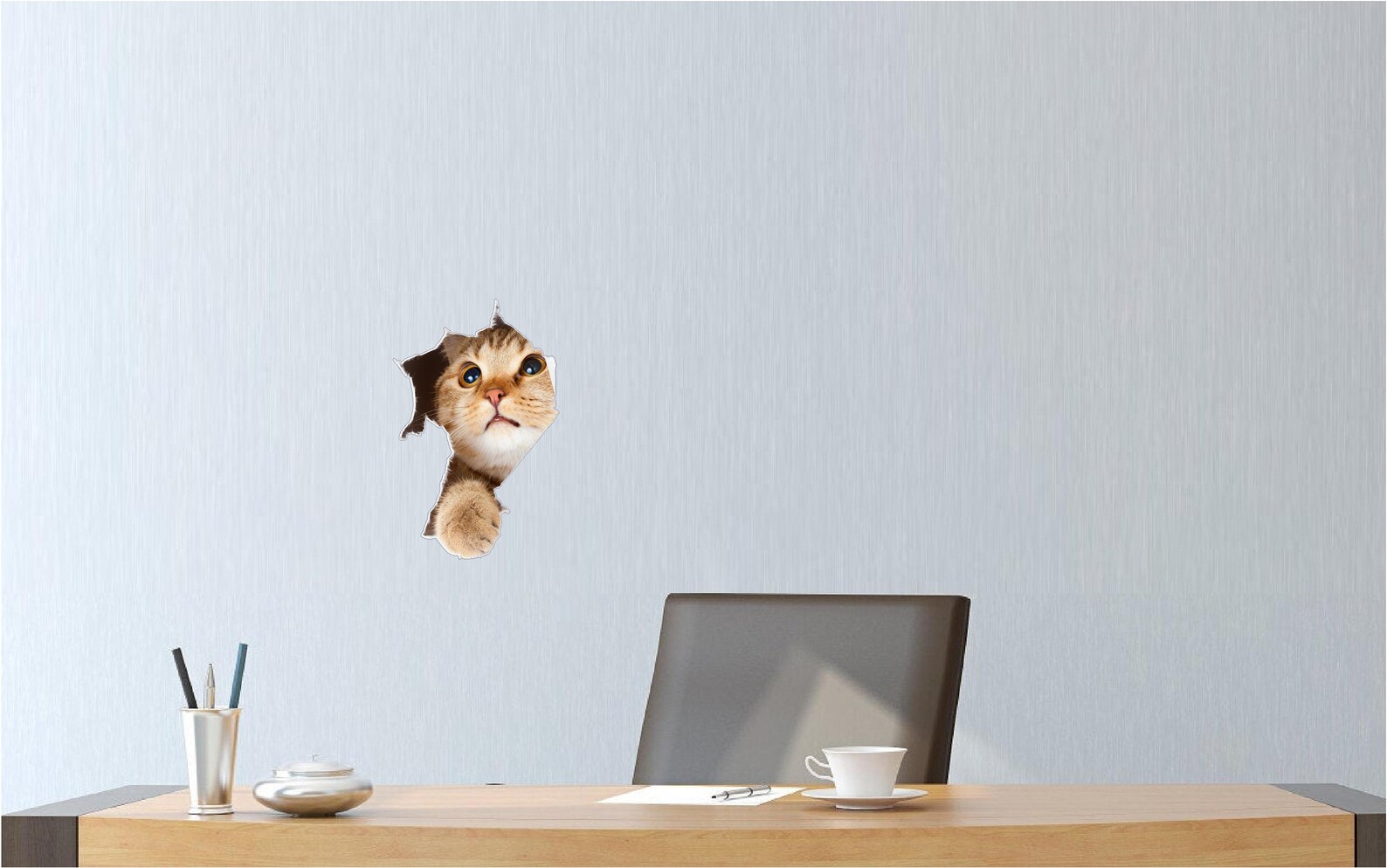 Cat Break Out Peel and Stick Realistic Wall Decor Wall Art Wall Sayings ...