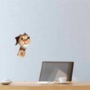 Cat Break Out Peel and Stick Realistic Wall Decor Wall Art Wall Sayings ...