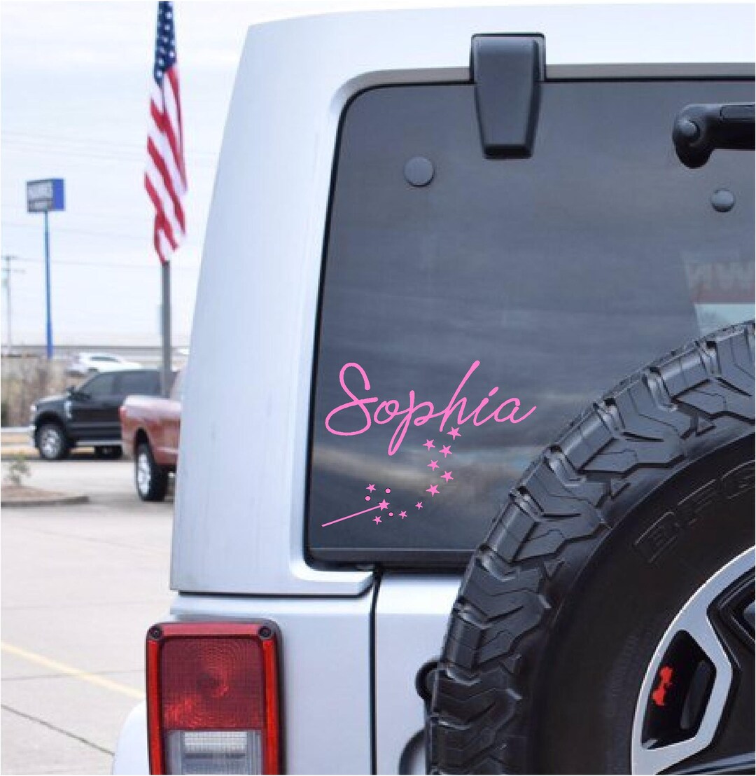 Car Truck Sticker Decal - Sprinkle Fairy Pixie Dust Custom Name - Funny ...