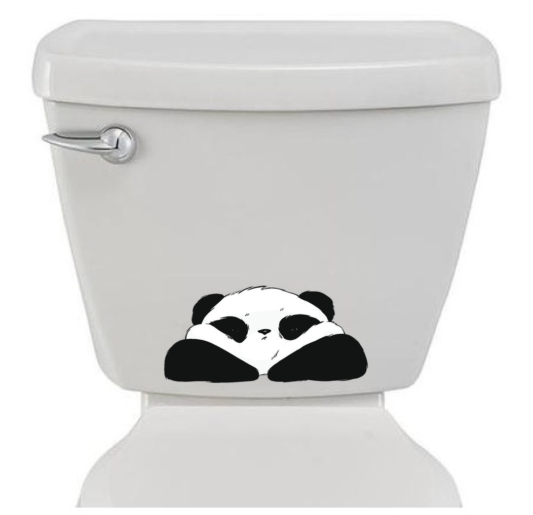 Funny Bathroom Toilet Sticker Fat Panda Decoration Design - Etsy