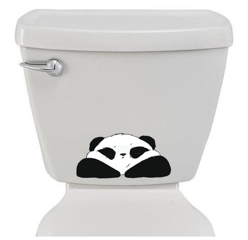 Funny Bathroom Toilet Sticker Fat Panda Decoration Design - Etsy