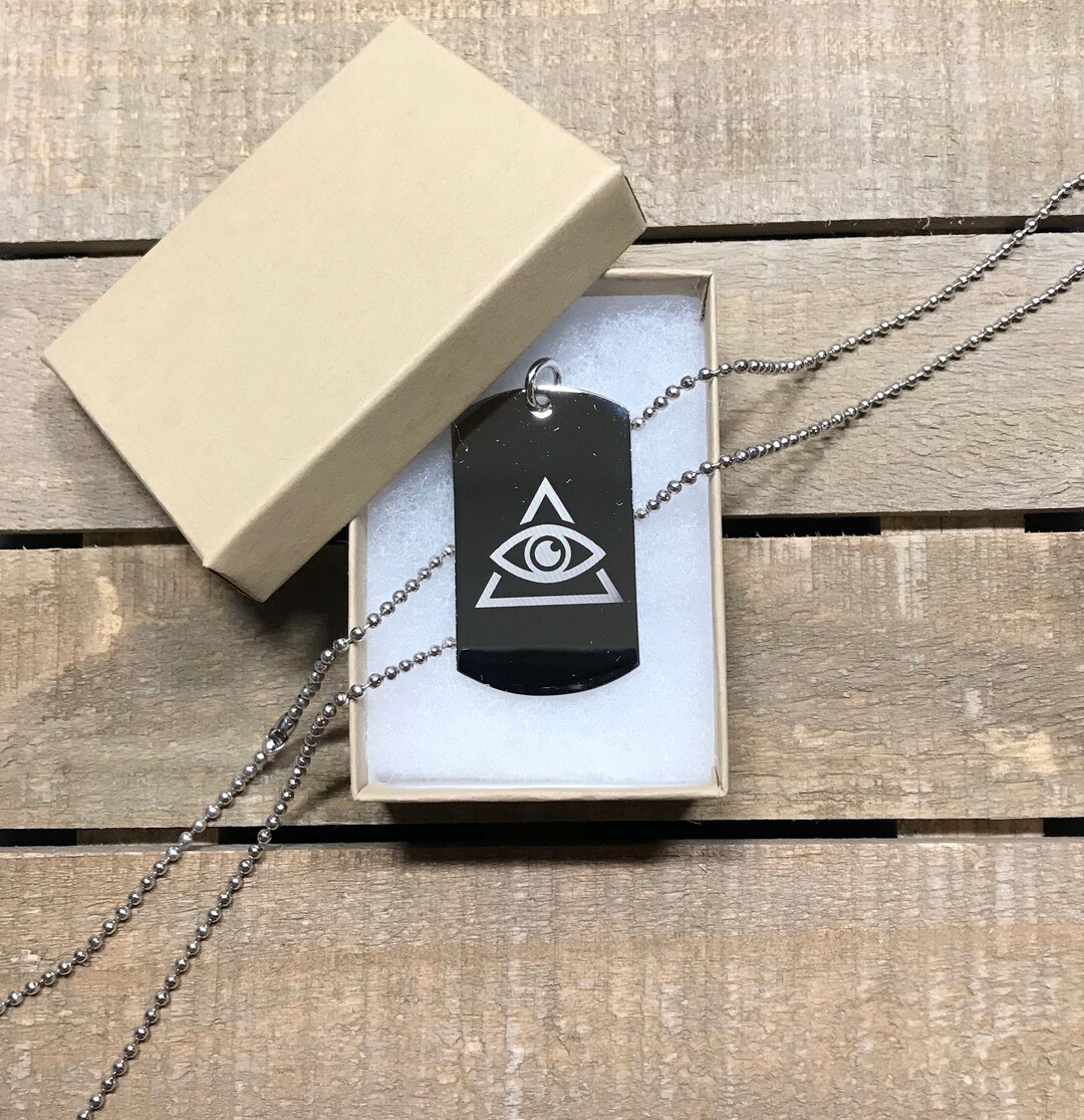 Illuminati Custom Engraved Pendant Charm With Necklace Keychain Jewelry ...