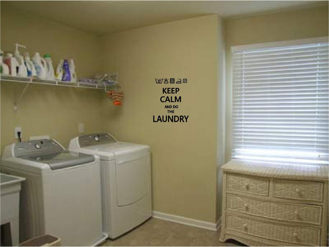 Keep Calm and Do the Laundry Funny Cute Quotes Wall Art Wall Sayings ...