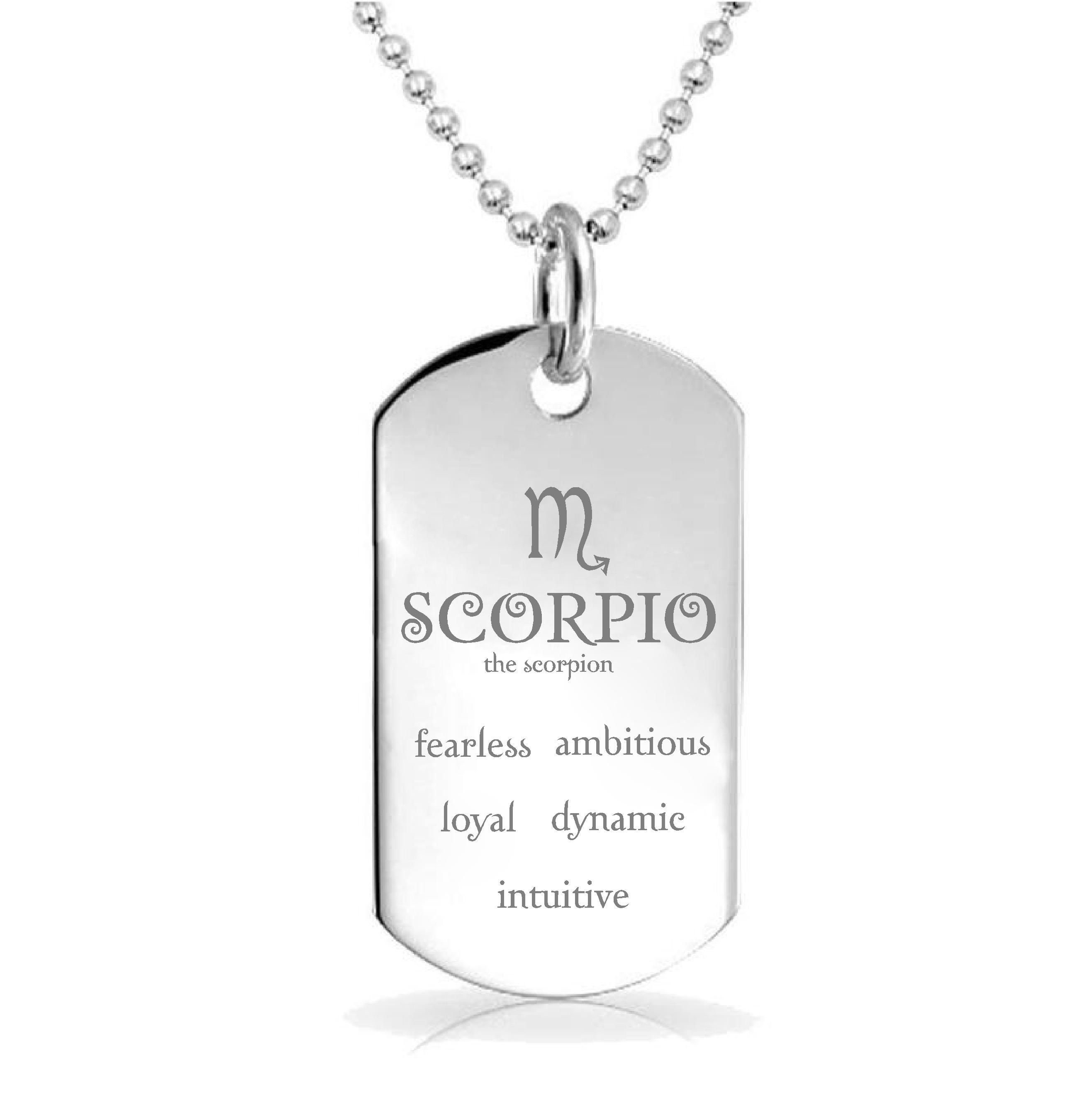 Epic Designs Scorpio Zodiac Sign Symbol Pendant Necklace Custom ...