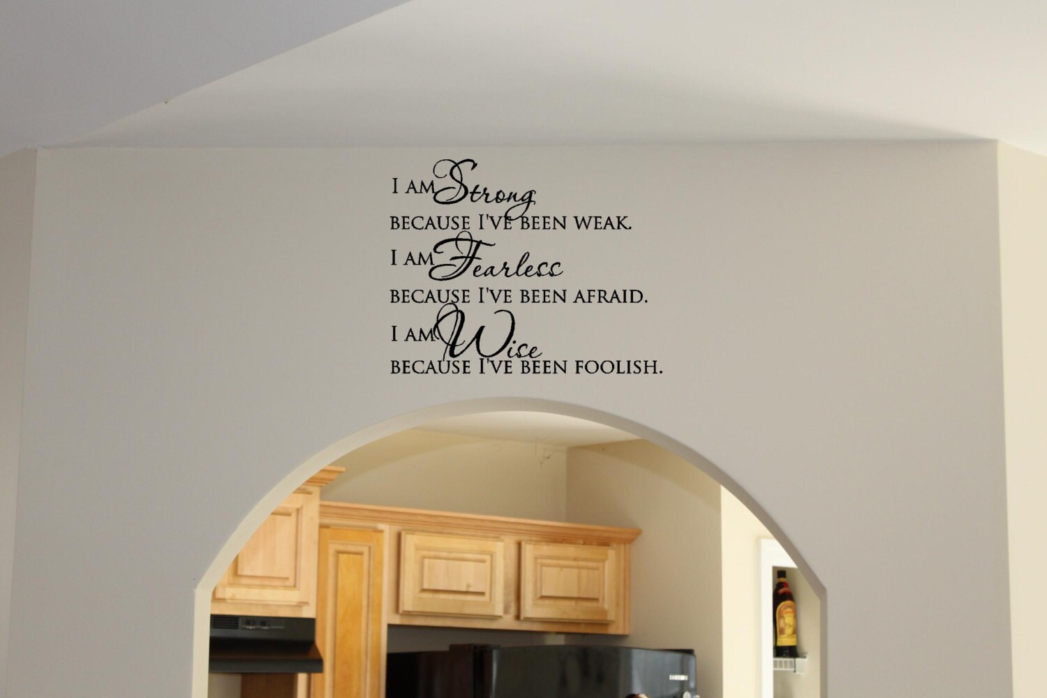 I Am Strong Because I've Been Weak... Inspirational Wall Art Wall ...
