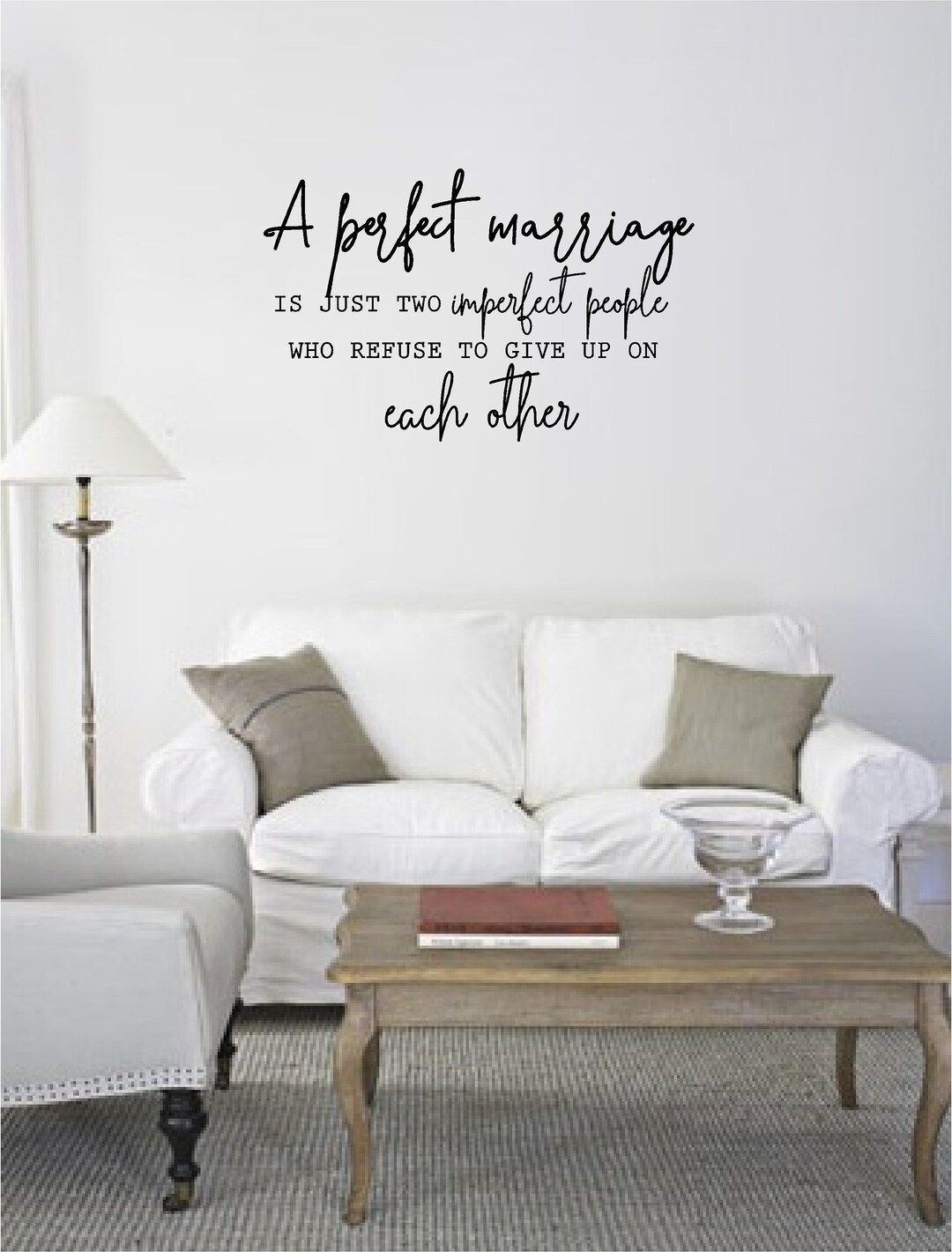 A Perfect Marriage Inspirational Quote Sticker Decal Decorations Wall ...