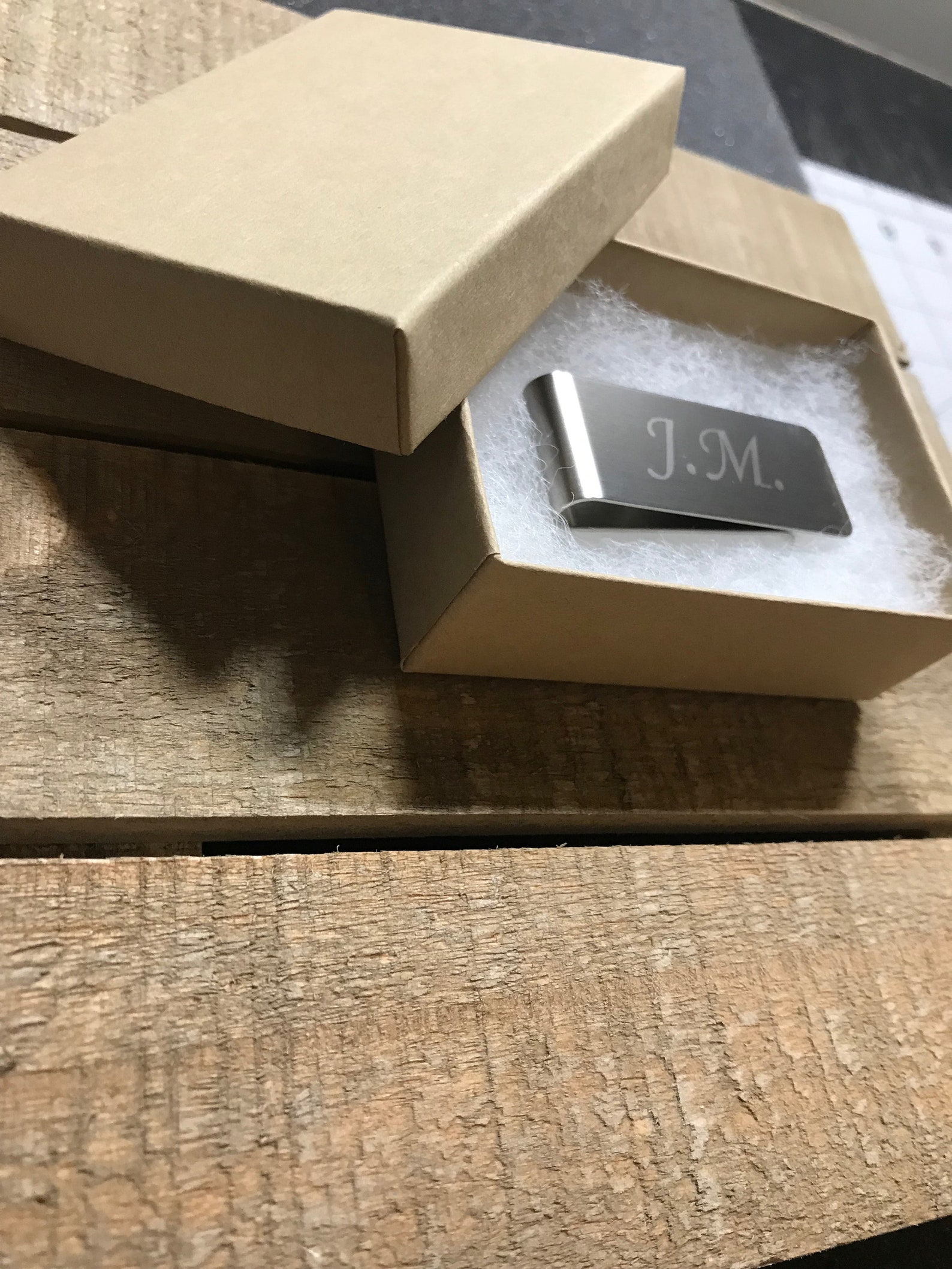 Custom Engraved Money Clip Initials Name Word Wallet - Etsy
